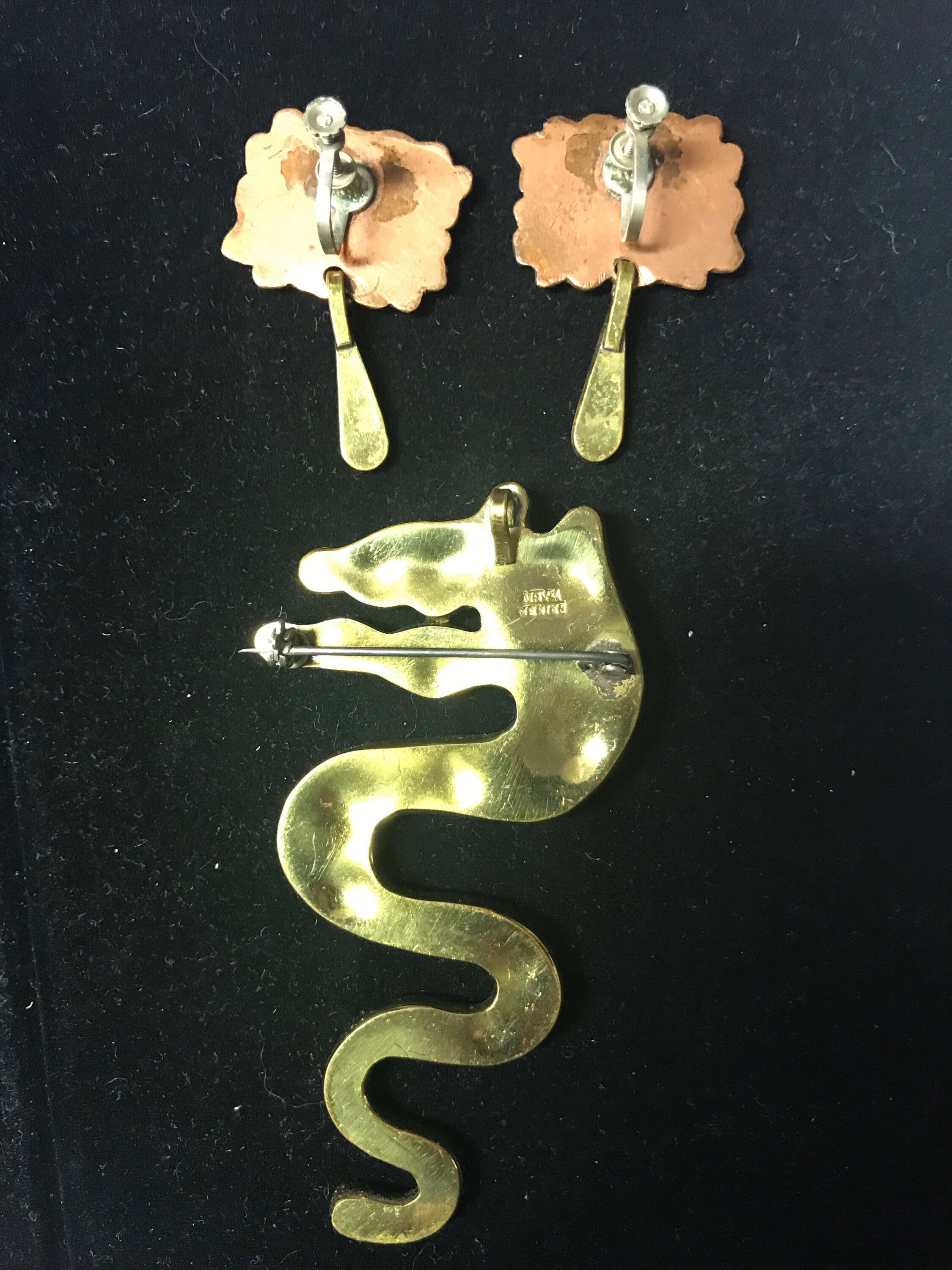 Vintage Casa Maya by Hubert Harmon Copper Brass Enamel Demi - Etsy