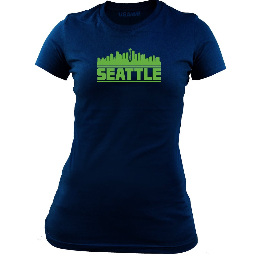 Women's Seattle Skyline T-shirt - Etsy
