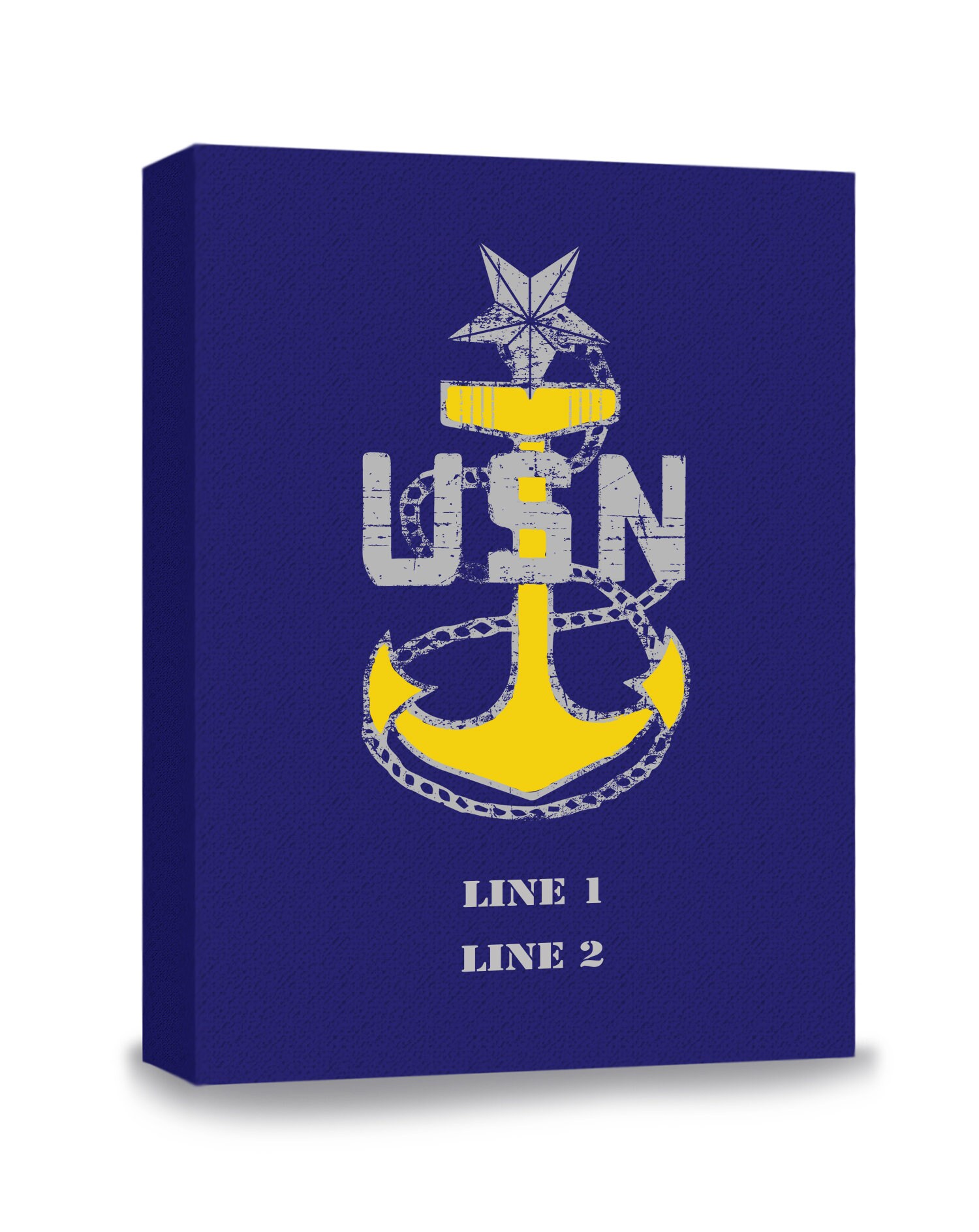 Navy E8 Senior Chief Petty Officer Rank Customizable Gallery Wrapped ...