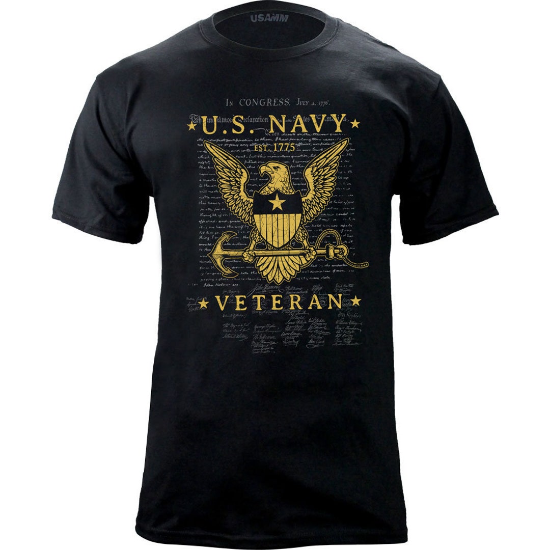 Officially Licensed US Navy Established Veteran Graphic T-shirt - Etsy