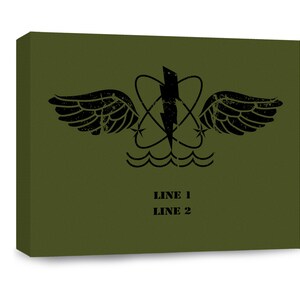 Naval Aircrewman (AW) Ratings Badge Customizable Gallery Wrapped Canvas ...