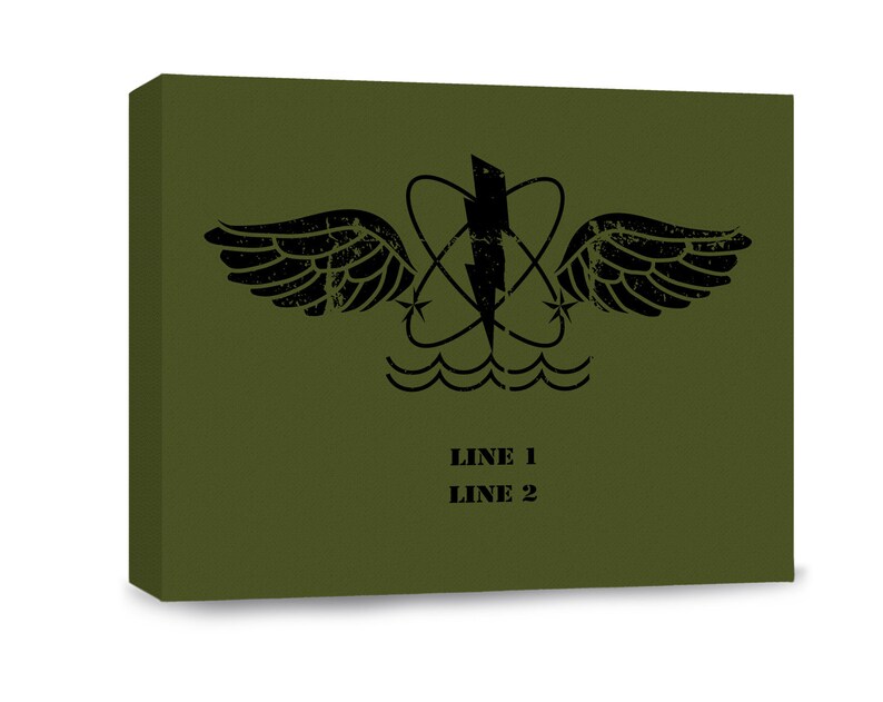 Naval Aircrewman (AW) Ratings Badge Customizable Gallery Wrapped Canvas ...