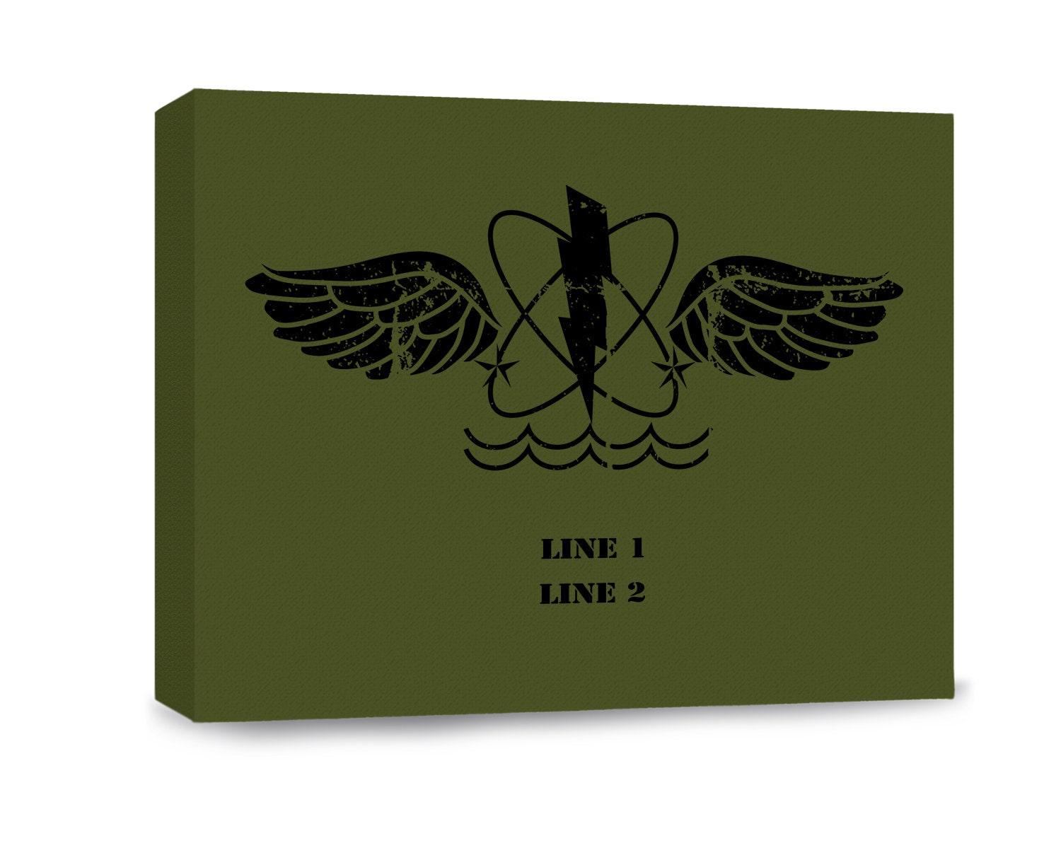 Naval Aircrewman (AW) Ratings Badge Customizable Gallery Wrapped Canvas ...