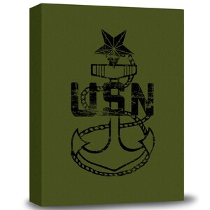 Navy E8 Senior Chief Petty Officer Rank Gallery Wrapped Canvas - Etsy