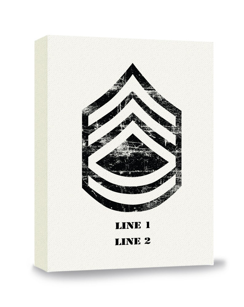 Army E7 Sergeant First Class Rank Customizable Gallery Wrapped - Etsy