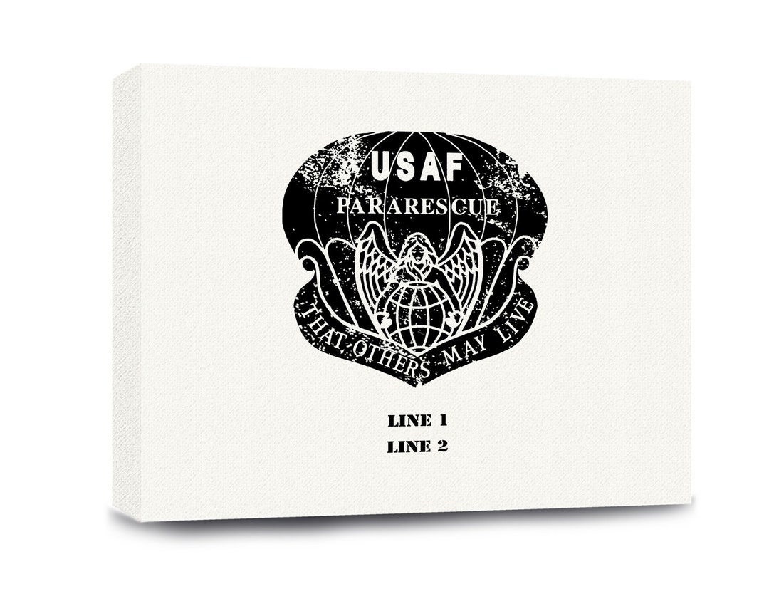 Customizable Air Force Pararescue Badge Gallery Wrapped Canvas - Etsy