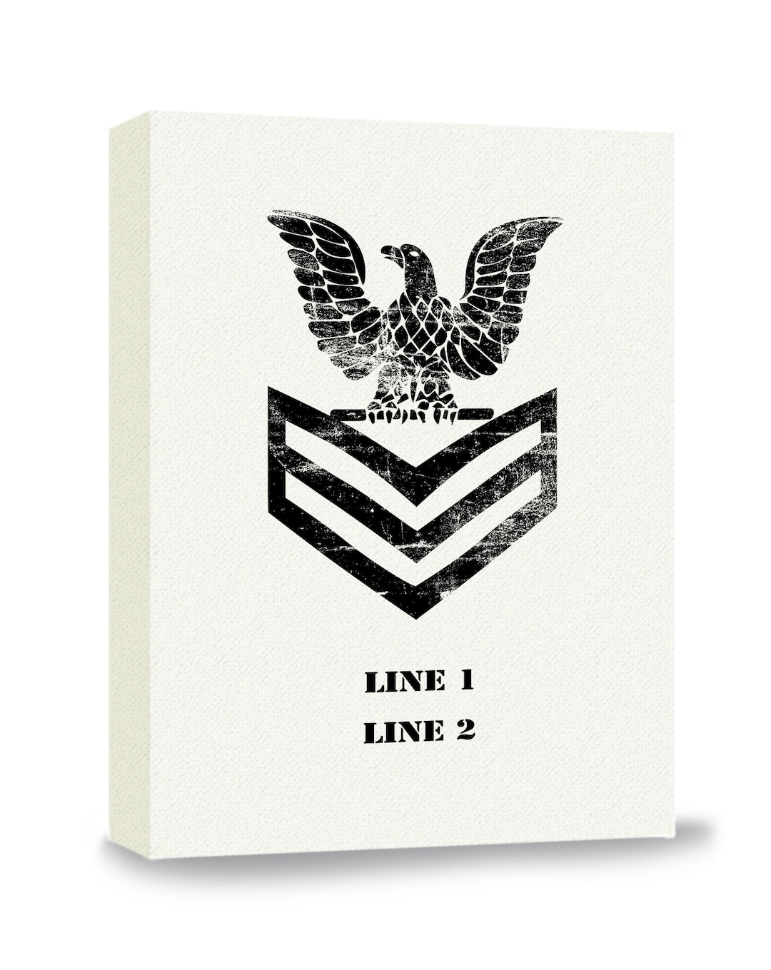 Navy E6 Petty Officer First Class Rank Customizable Gallery Wrapped ...