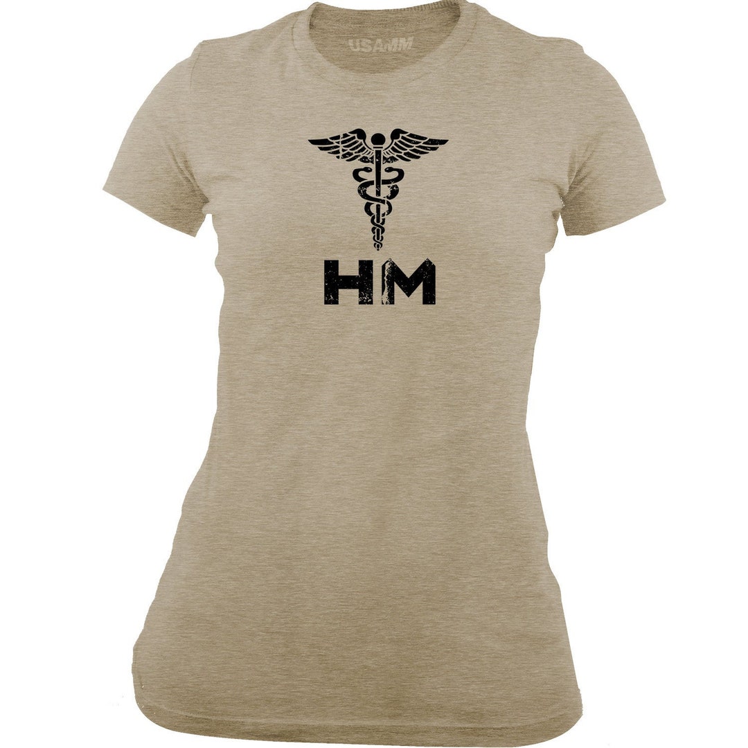 Women's Officially Licensed Navy Hospital Corpsman (HM) Rating Badge T ...
