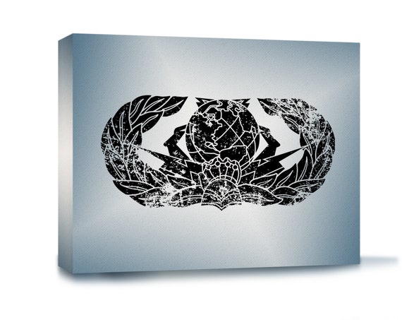Air Force Cyber Support Badge Gallery Wrapped Canvas - Etsy
