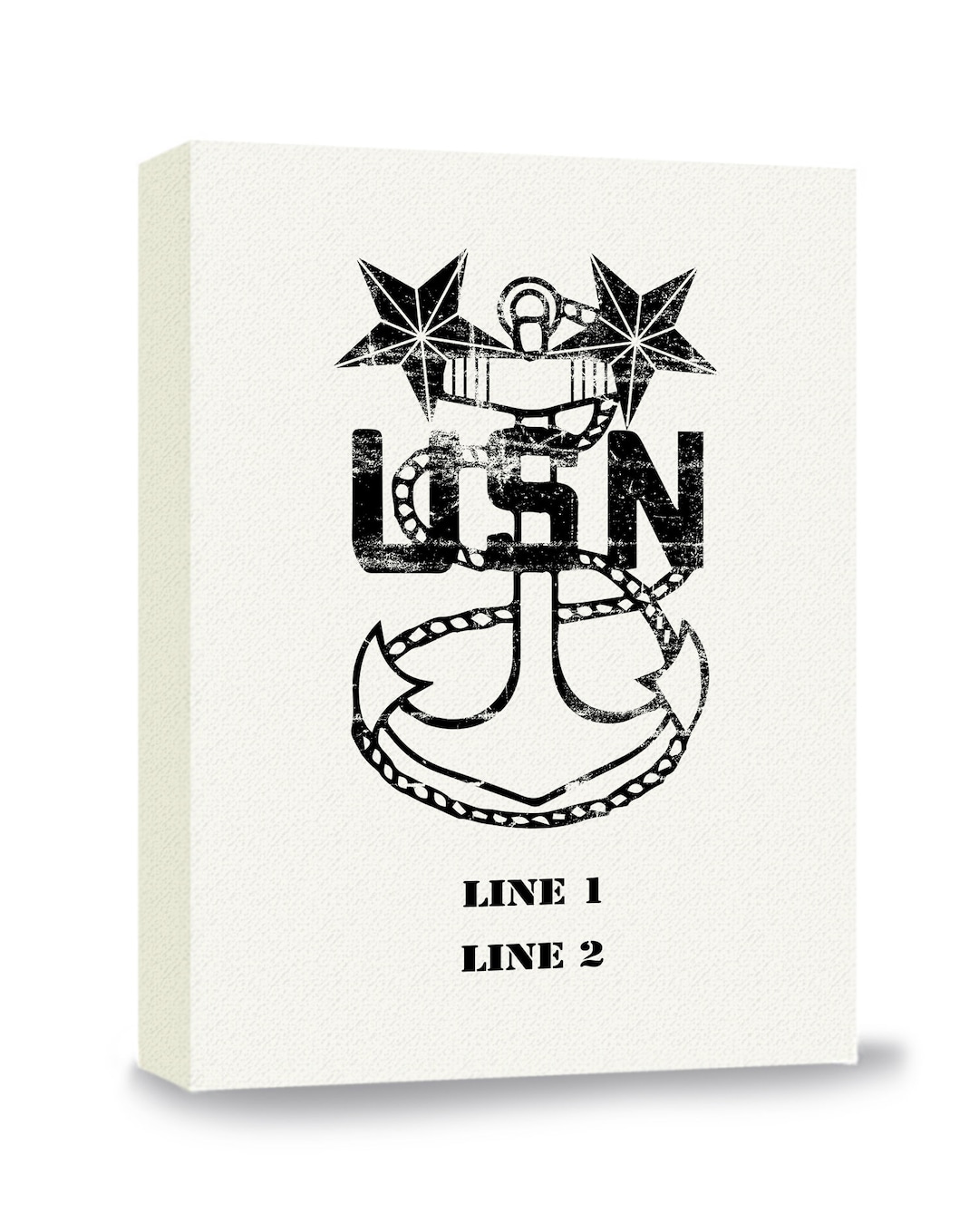 Navy E9 Master Chief Petty Officer Rank Customizable Gallery Wrapped ...