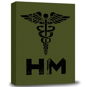 Navy Hospital Corpsman (HM) Ratings Badge Gallery Wrapped Canvas - Etsy