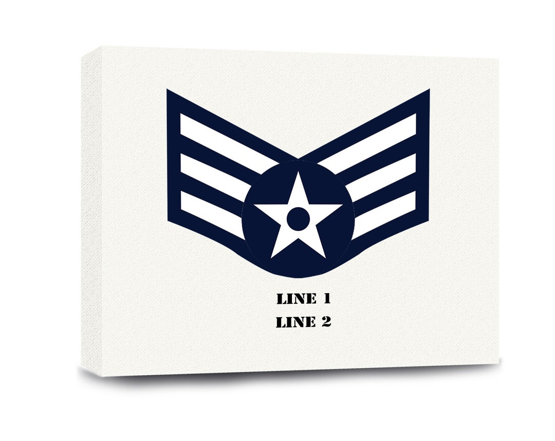Customizable Air Force Senior Airman Rank Gallery Wrapped Canvas - Etsy