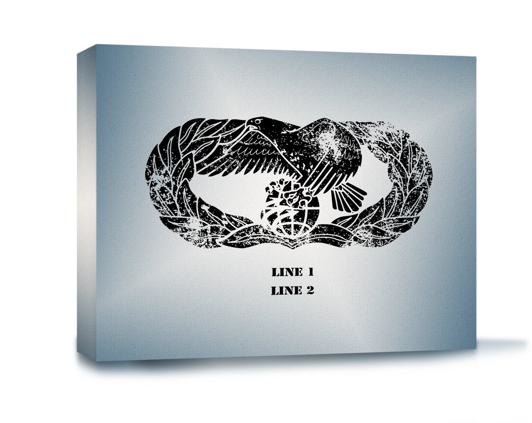Customizable Air Force Transportation Badge Gallery Wrapped Canvas - Etsy