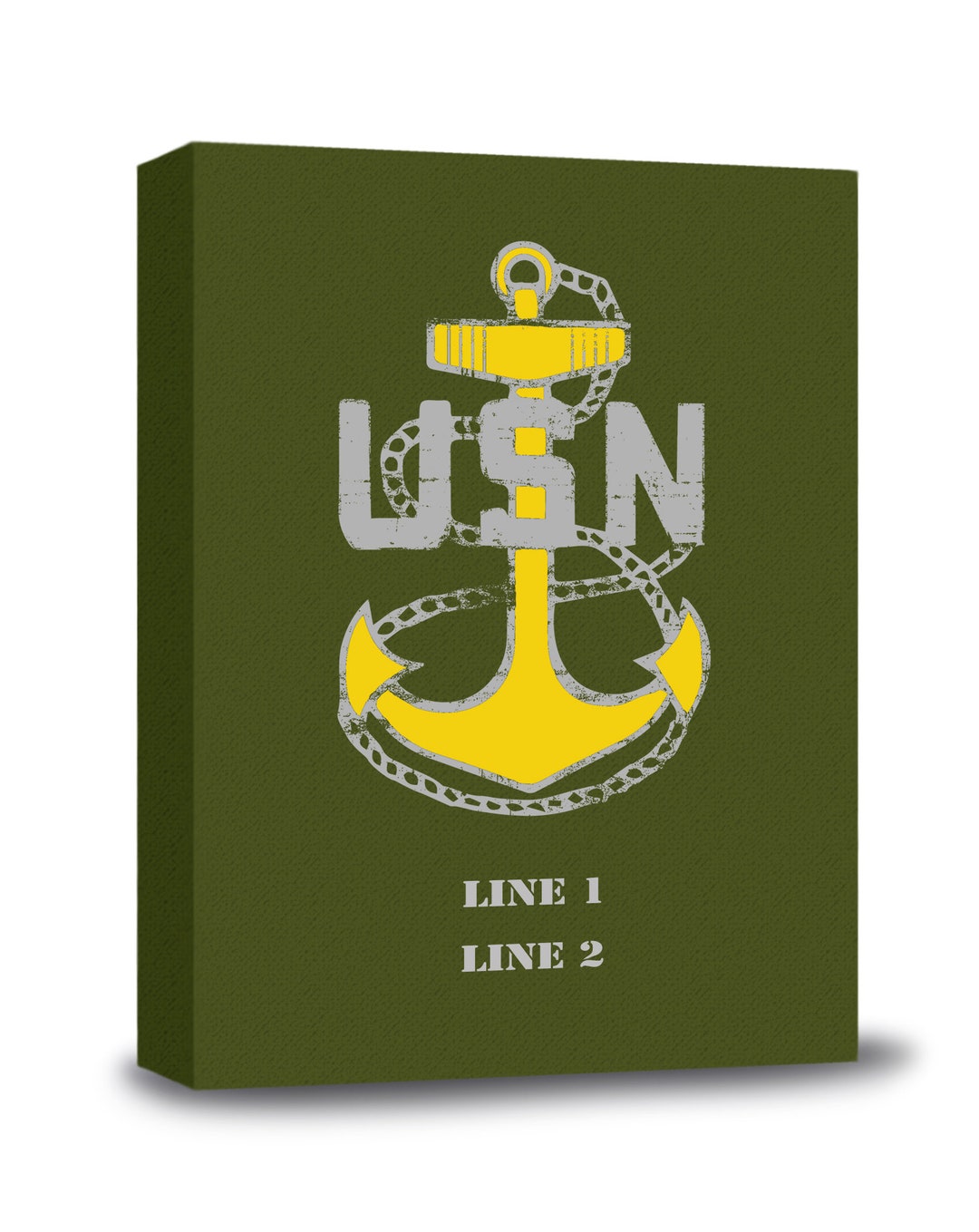 Navy E7 Chief Petty Officer Rank Customizable Gallery Wrapped Canvas - Etsy