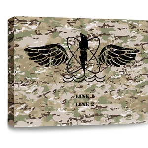 Naval Aircrewman (AW) Ratings Badge Customizable Gallery Wrapped Canvas ...