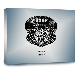Customizable Air Force Pararescue Badge Gallery Wrapped Canvas - Etsy
