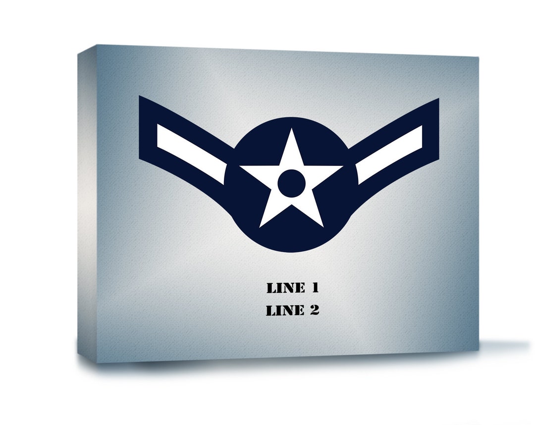 Customizable Air Force Airman Rank Gallery Wrapped Canvas - Etsy
