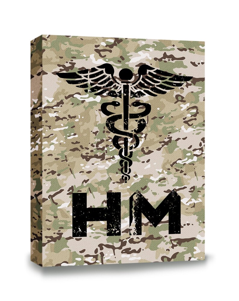 Navy Hospital Corpsman HM Ratings Badge Gallery Wrapped - Etsy