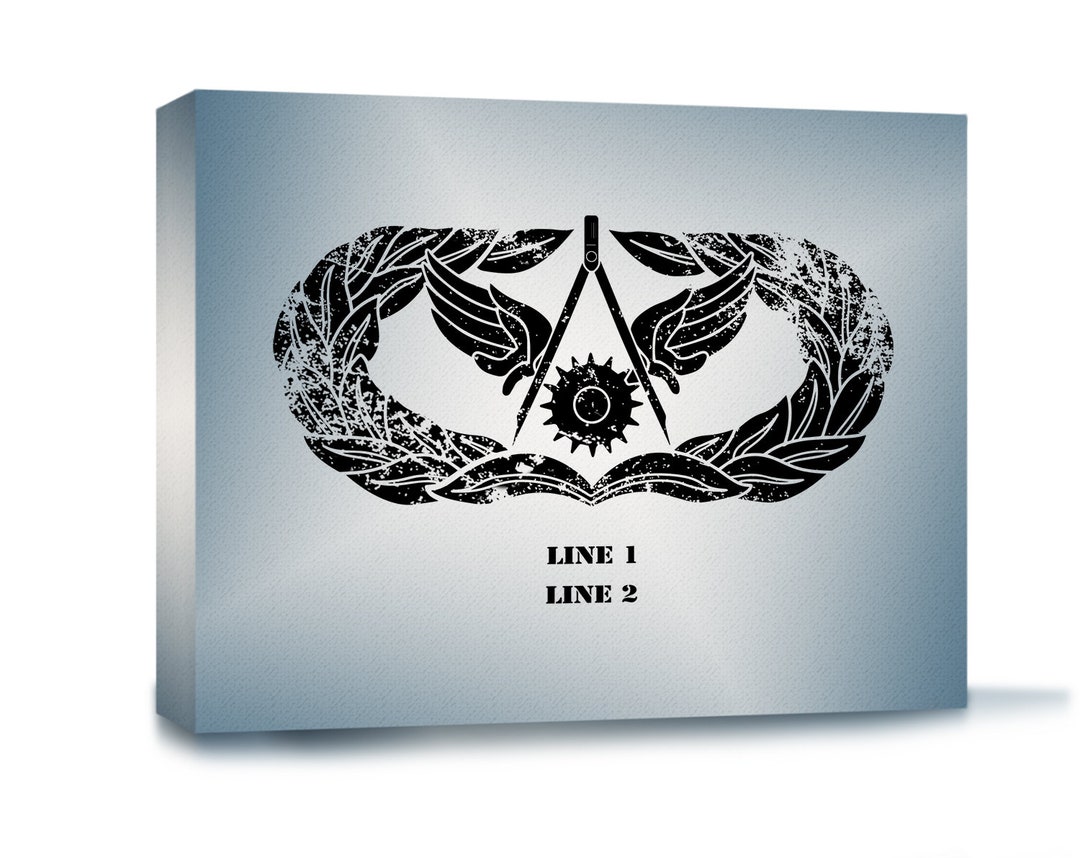 Customizable Air Force Civil Engineer Badge Gallery Wrapped Canvas - Etsy