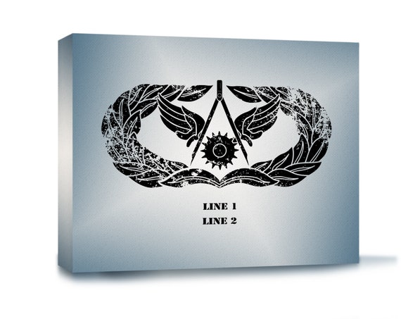 Customizable Air Force Civil Engineer Badge Gallery Wrapped | Etsy