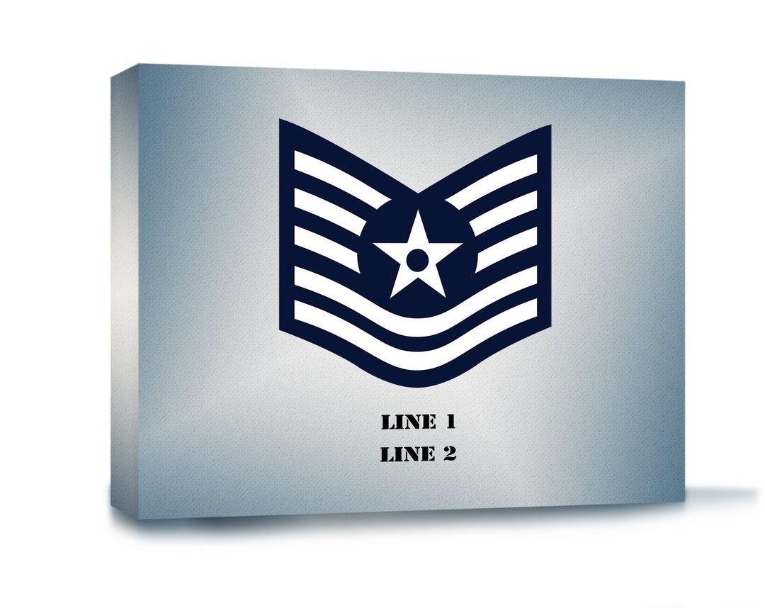 Customizable Air Force Tech Sergeant Rank Gallery Wrapped Canvas - Etsy