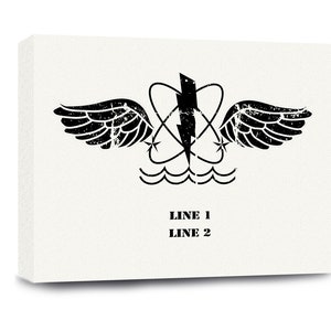 Naval Aircrewman (AW) Ratings Badge Customizable Gallery Wrapped Canvas ...