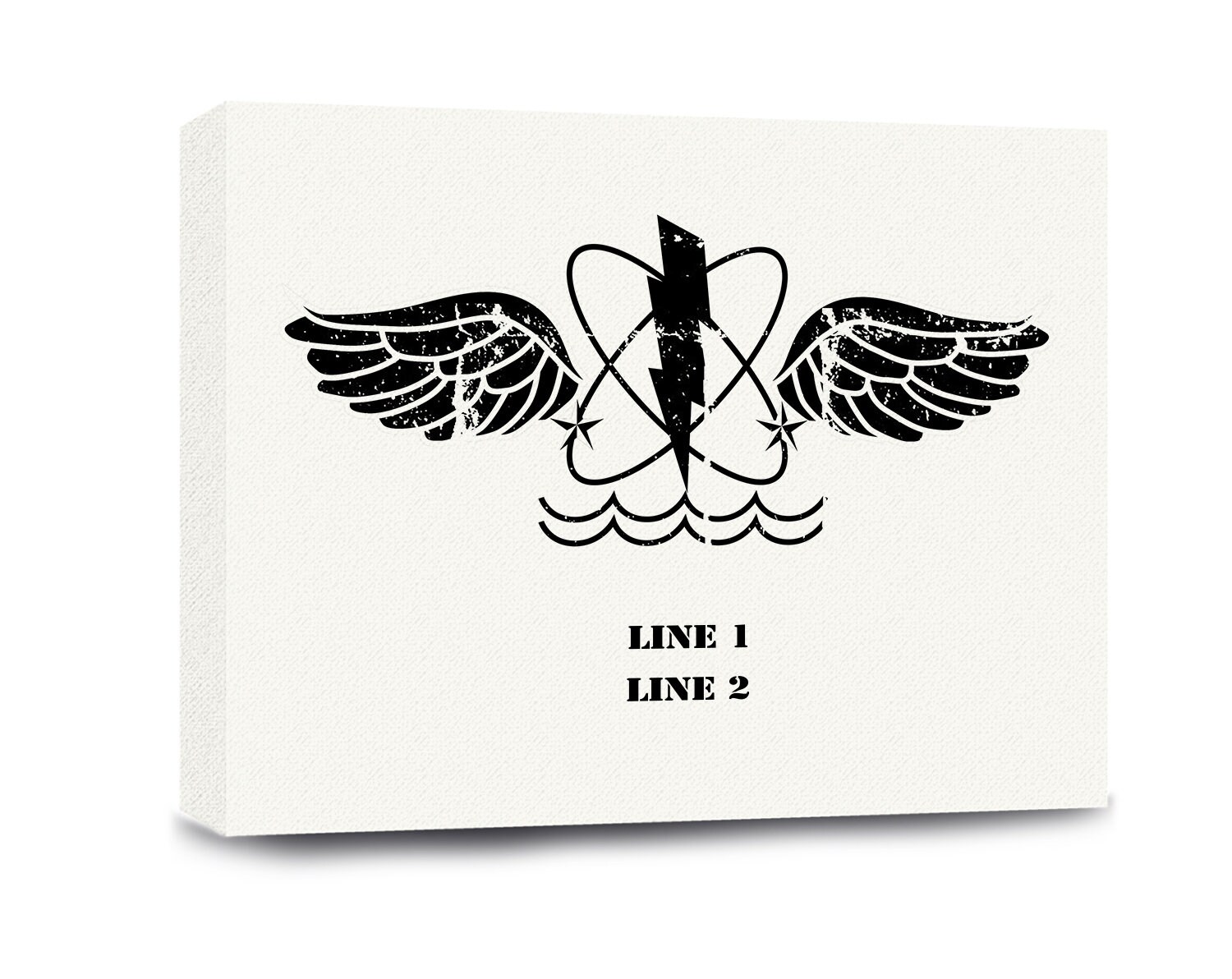 Naval Aircrewman (AW) Ratings Badge Customizable Gallery Wrapped Canvas ...