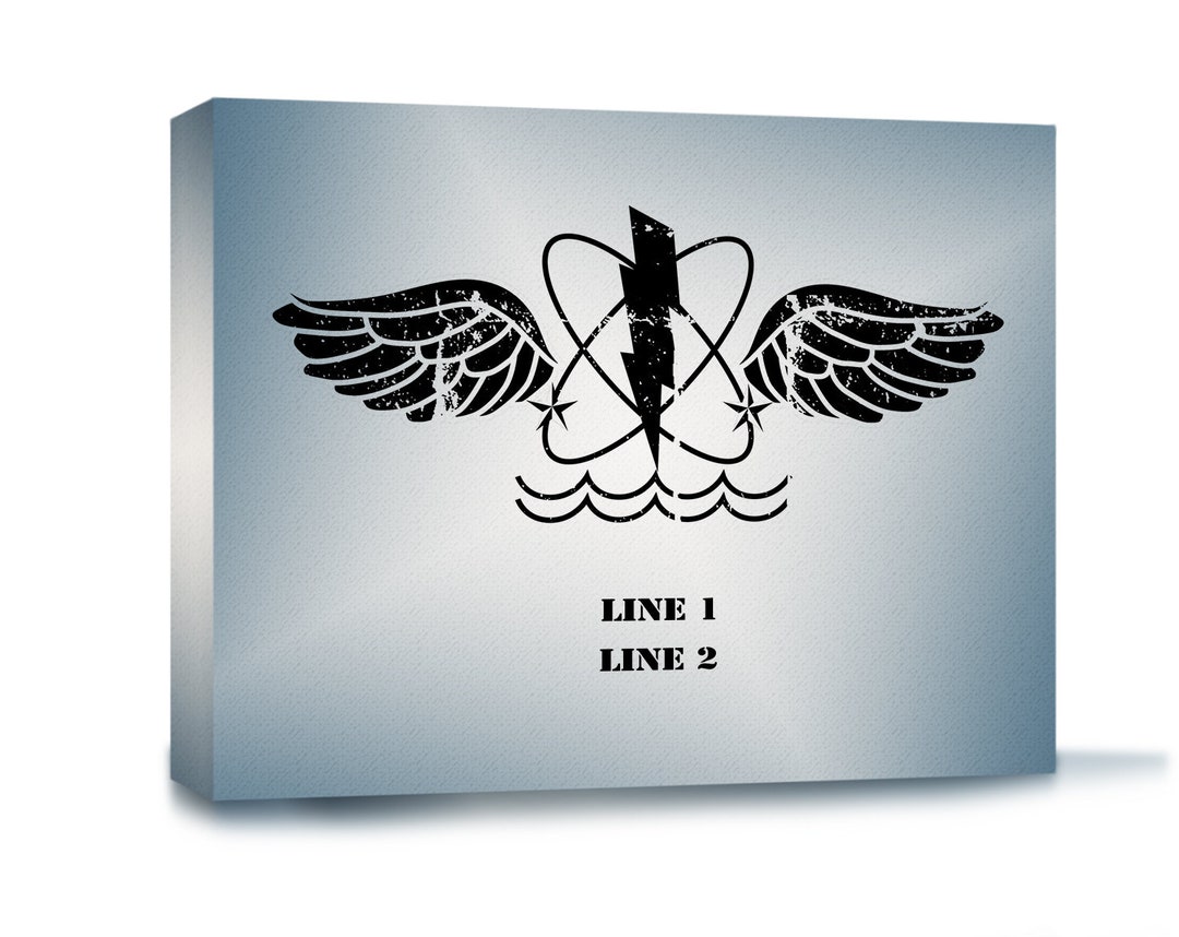 Naval Aircrewman (AW) Ratings Badge Customizable Gallery Wrapped Canvas ...