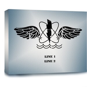 Naval Aircrewman (AW) Ratings Badge Customizable Gallery Wrapped Canvas ...