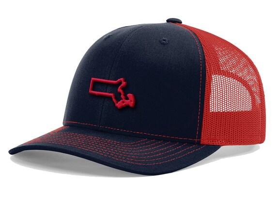 Massachusetts Team Pride Snapback Richardson Trucker Hat | Etsy