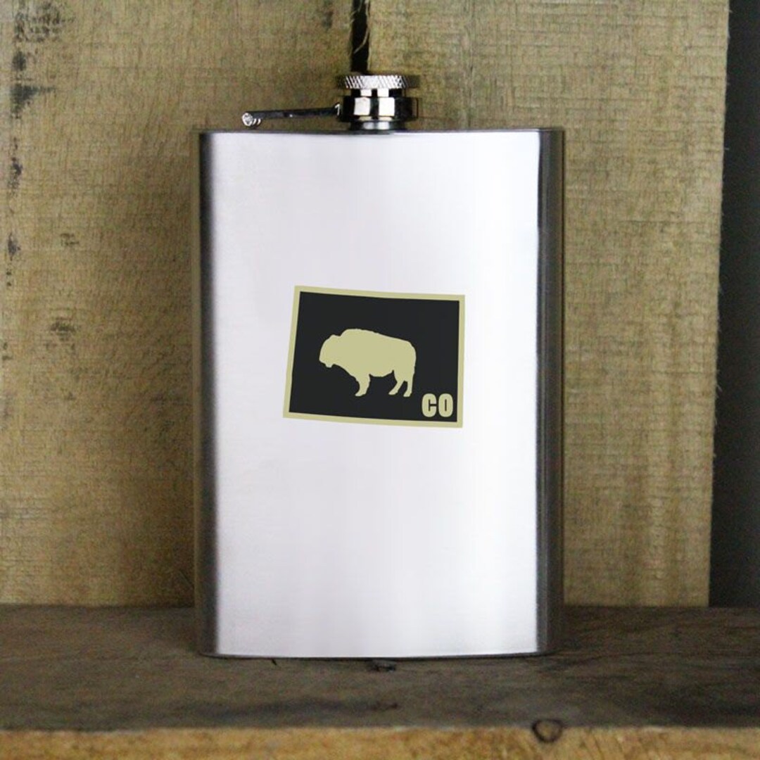 Original I Buffalo Colorado Variant Classic 8oz. Flask - Etsy