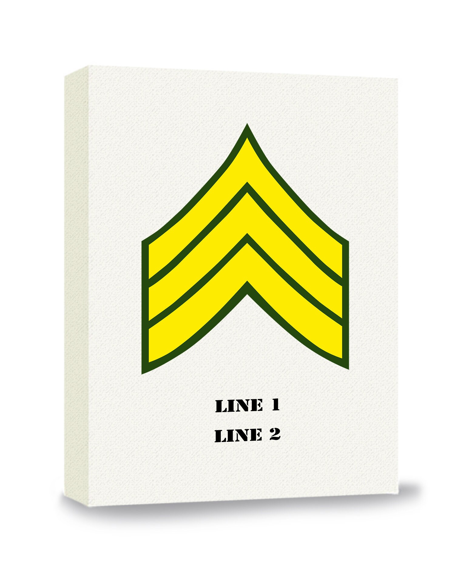 Army E5 Sergeant Rank Customizable Gallery Wrapped Canvas | Etsy