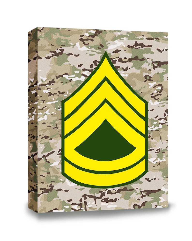 Army E7 Sergeant First Class Rank Gallery Wrapped Canvas - Etsy