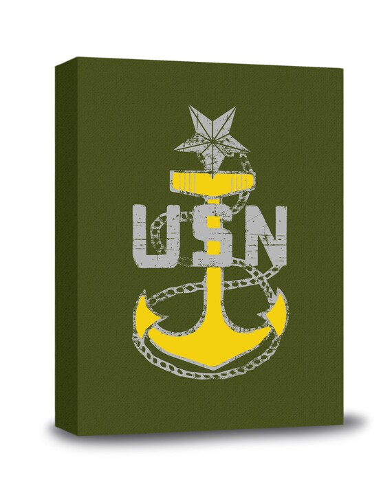 Navy E8 Senior Chief Petty Officer Rank Gallery Wrapped Canvas - Etsy