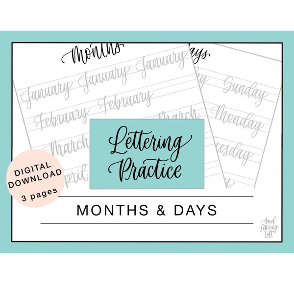 Calligraphy Practice Sheets - Etsy