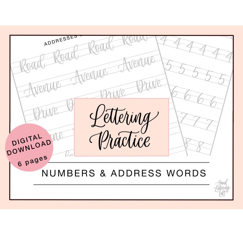 Calligraphy Numbers - Etsy