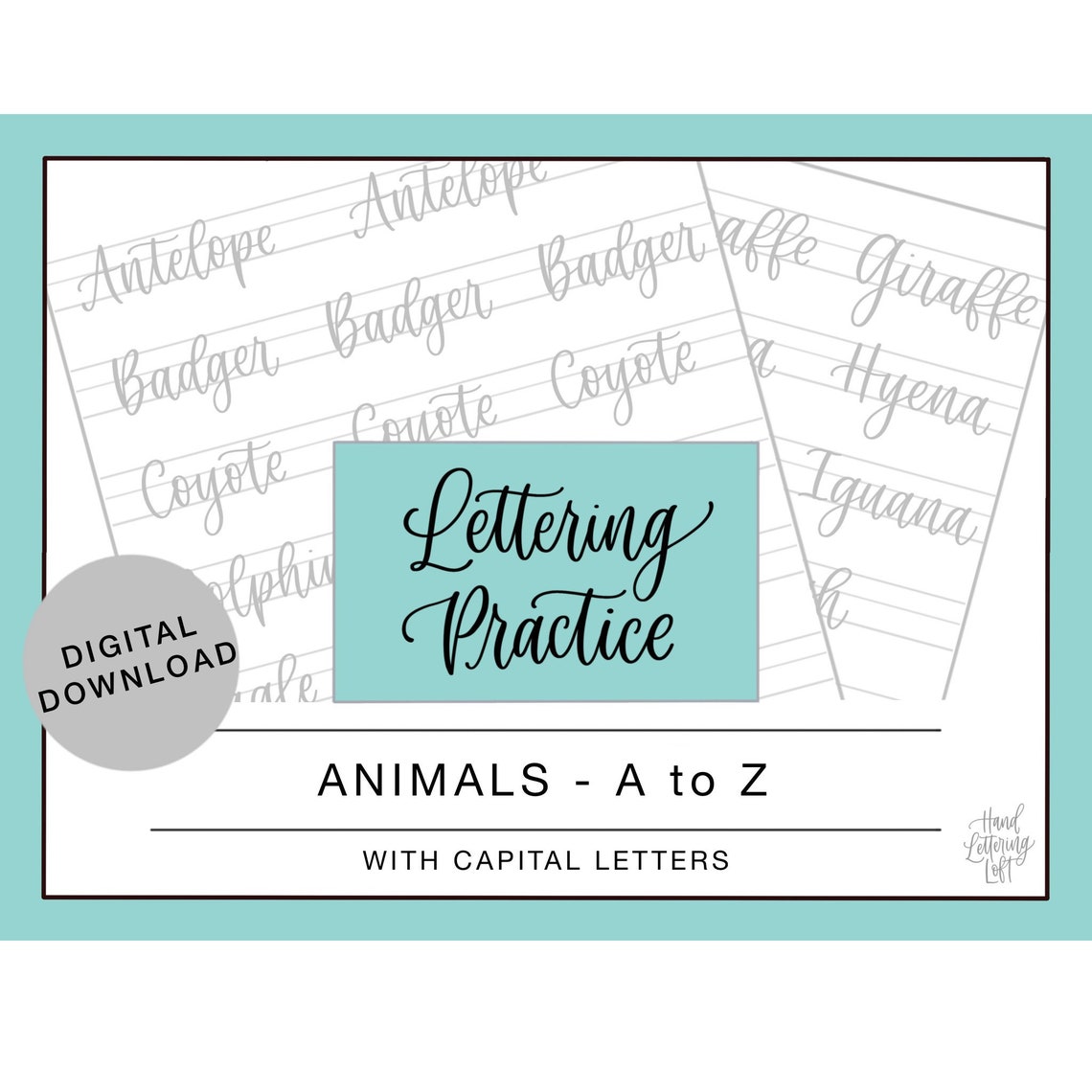 Bounce Lettering Practice Sheets Digital Download Learn - Etsy