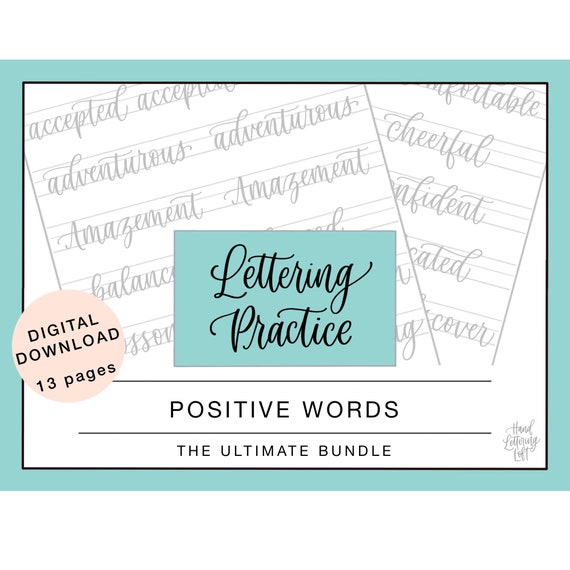 Playful Bounce Lettering Practice Sheets Digital Download | Etsy