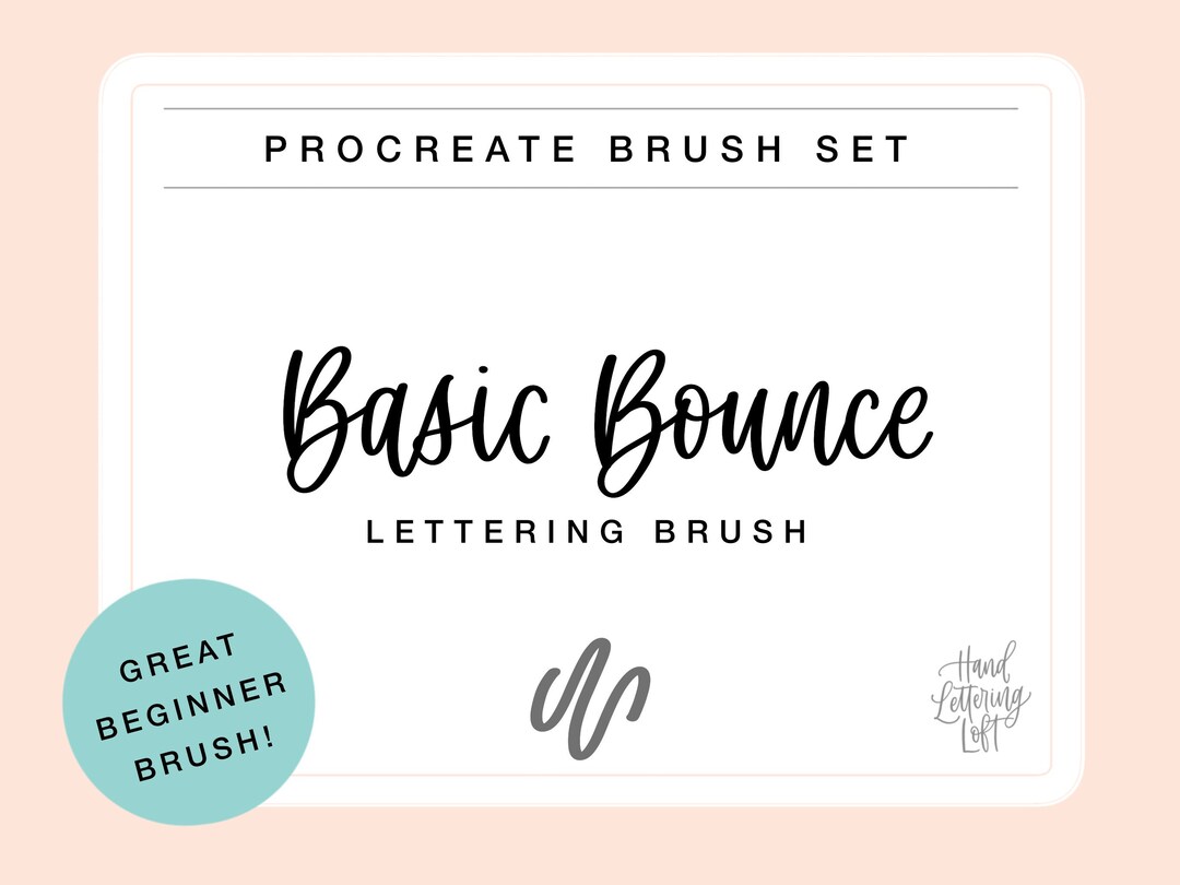 Procreate Basic Bounce Lettering Brush for Hand Lettering and Modern ...