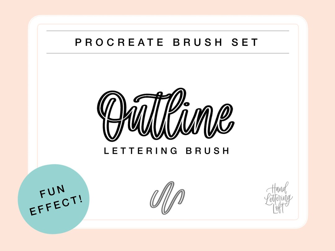 Procreate Outline Lettering Brush for Hand Lettering and Modern ...