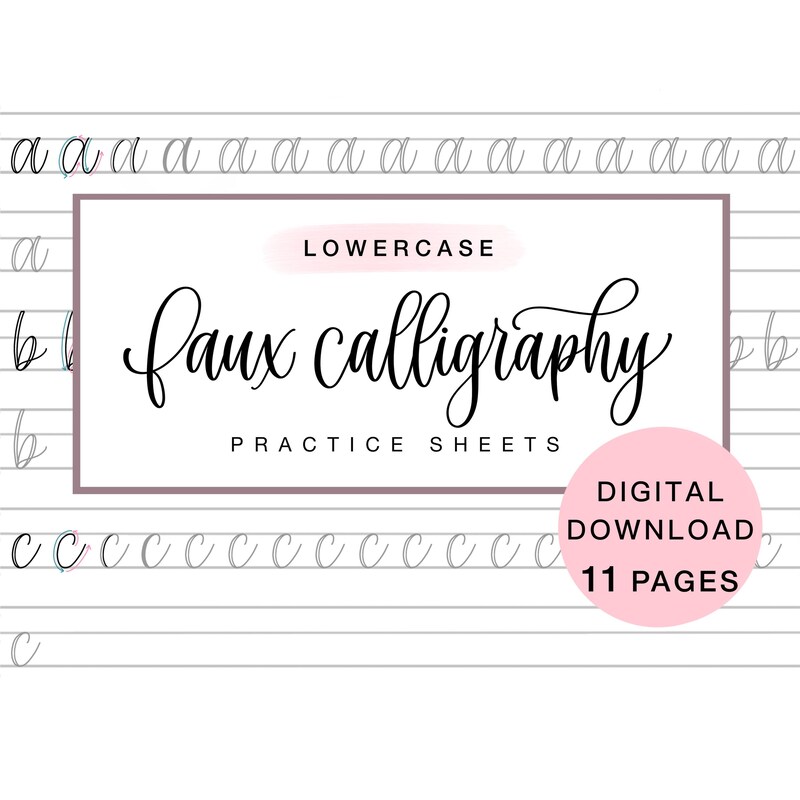 Faux Calligraphy - Etsy
