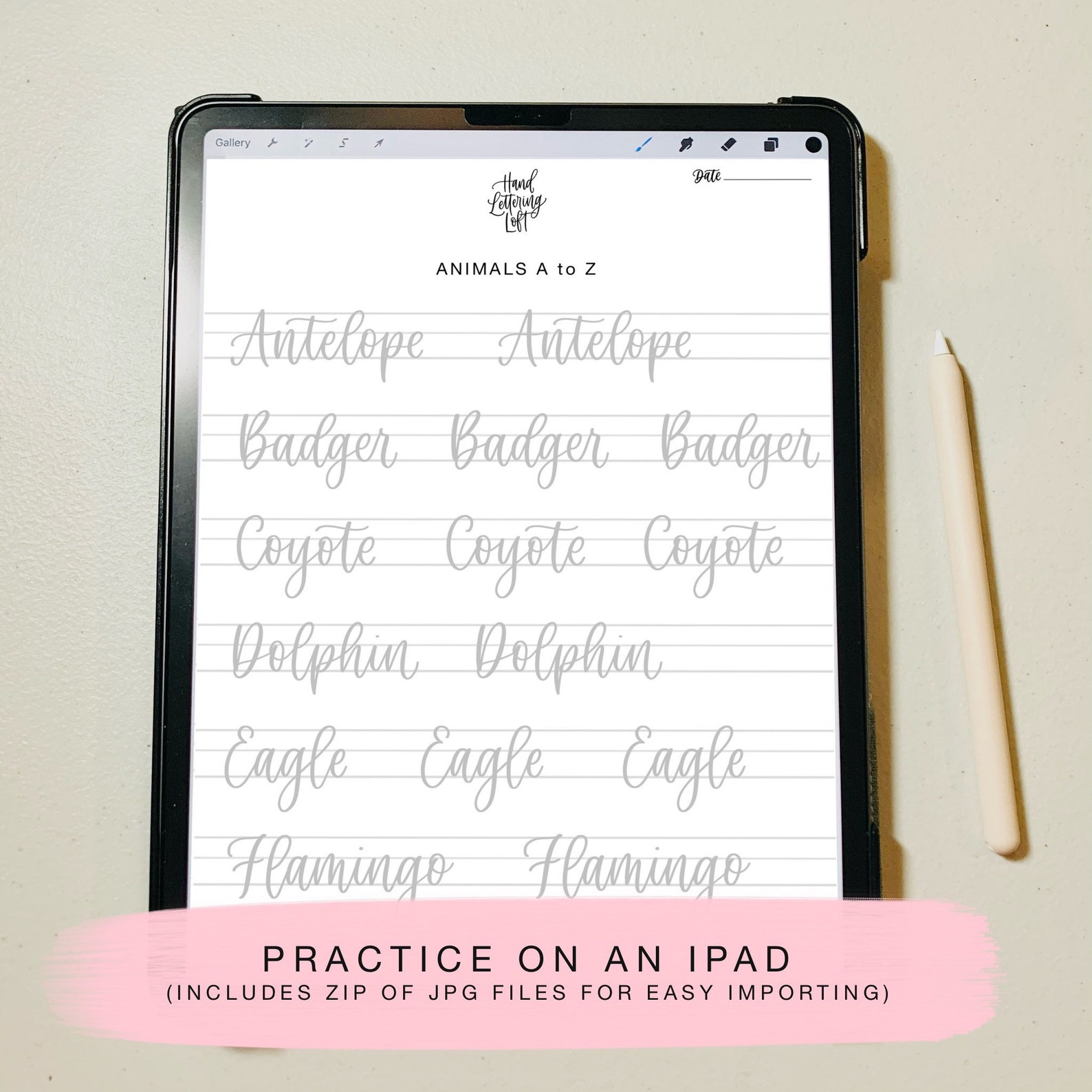 Bounce Lettering Practice Sheets Digital Download Learn - Etsy