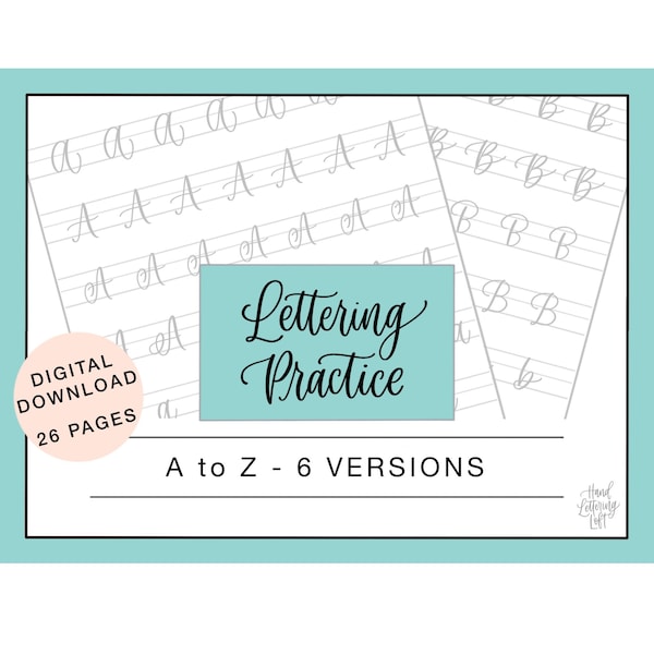 Fancy Calligraphy Practice Sheets - Etsy