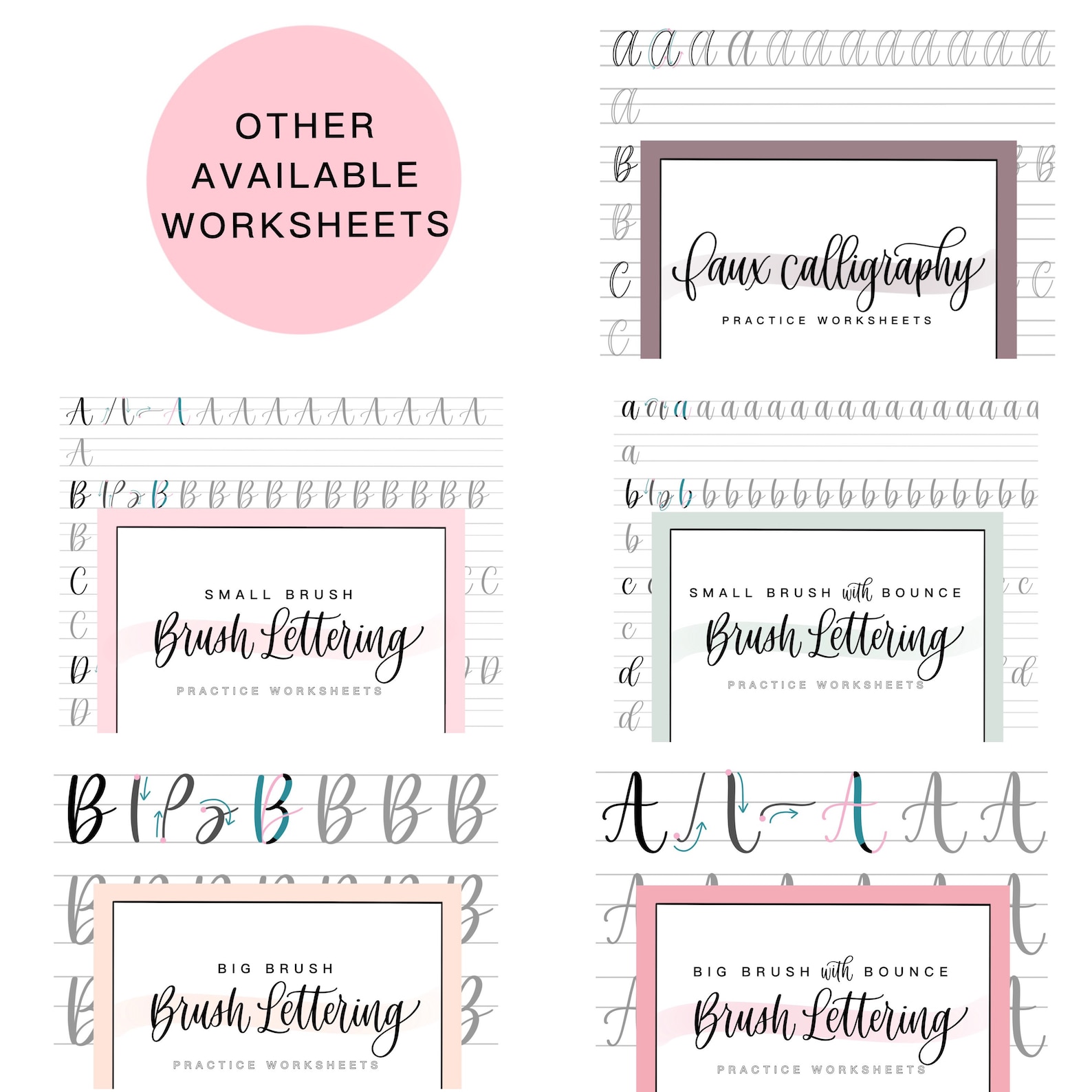 Monoline Lettering for Beginners, Intro to Lettering Practice Sheets ...