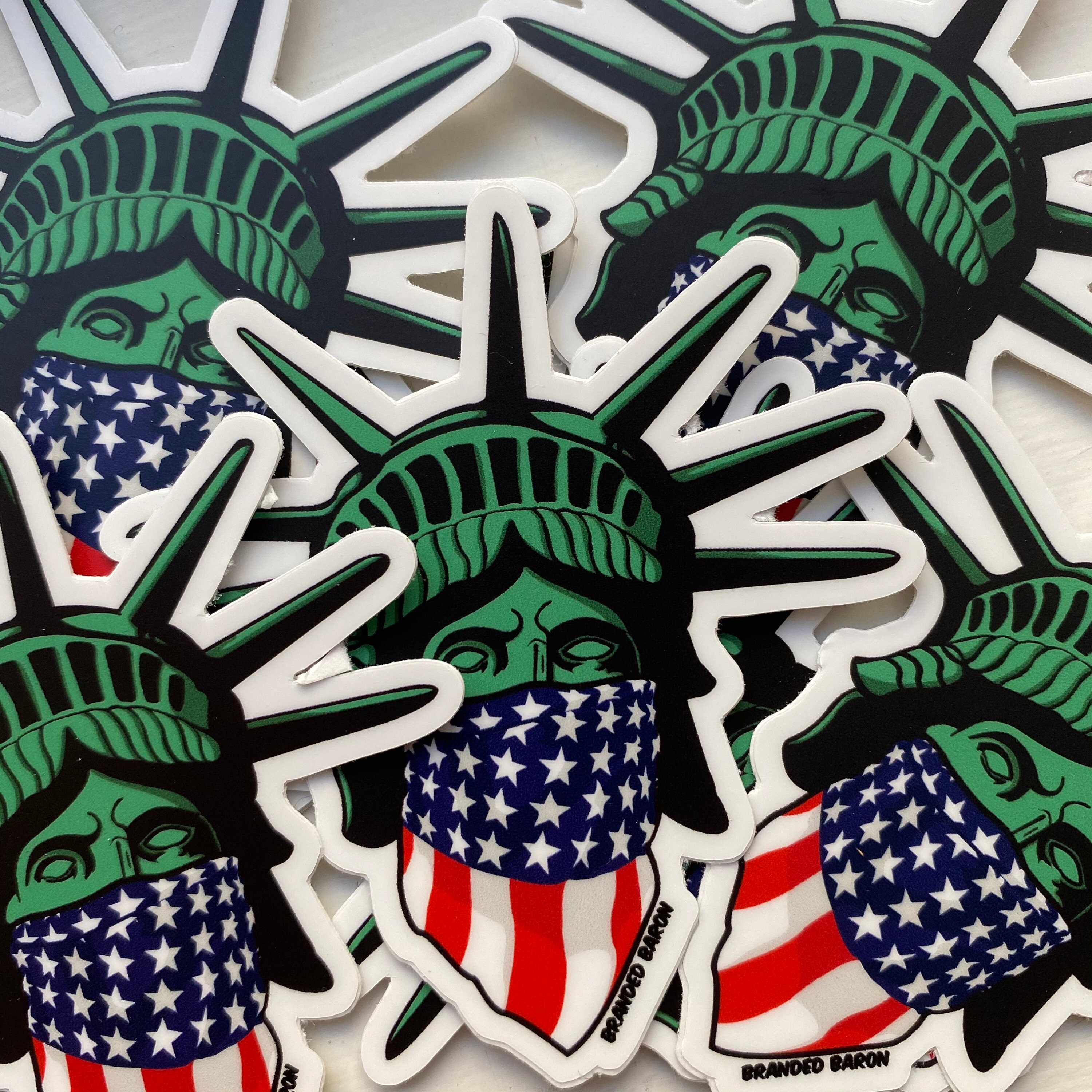 Statue of Liberty USA Bandana Sticker - Etsy