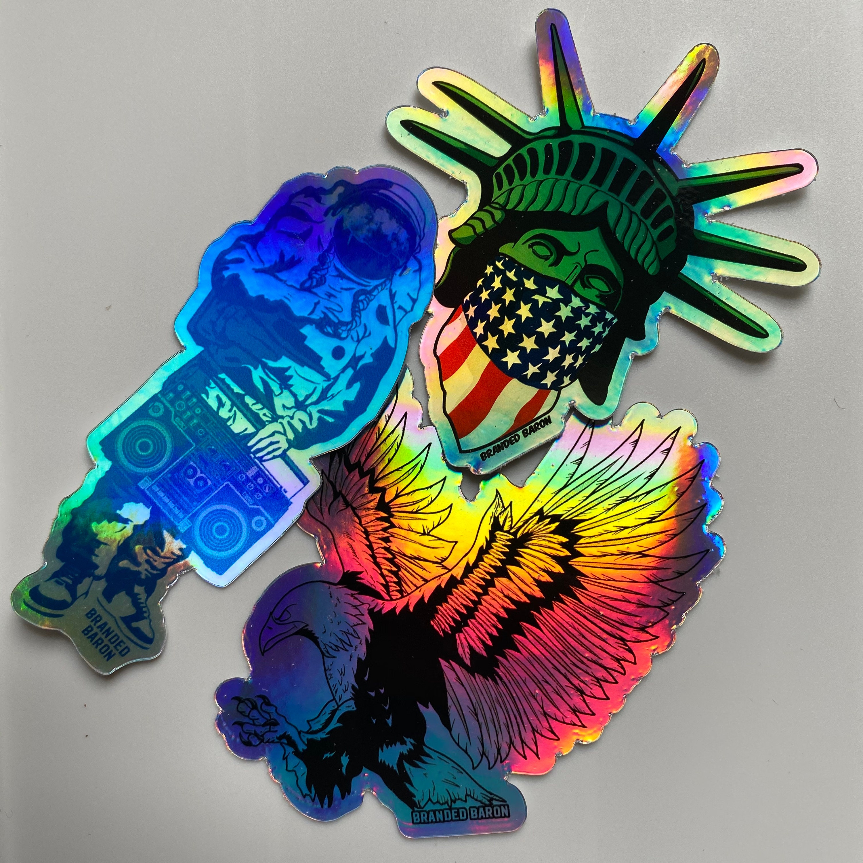 Holographic Sticker Pack — Branded Baron - Creative Agency