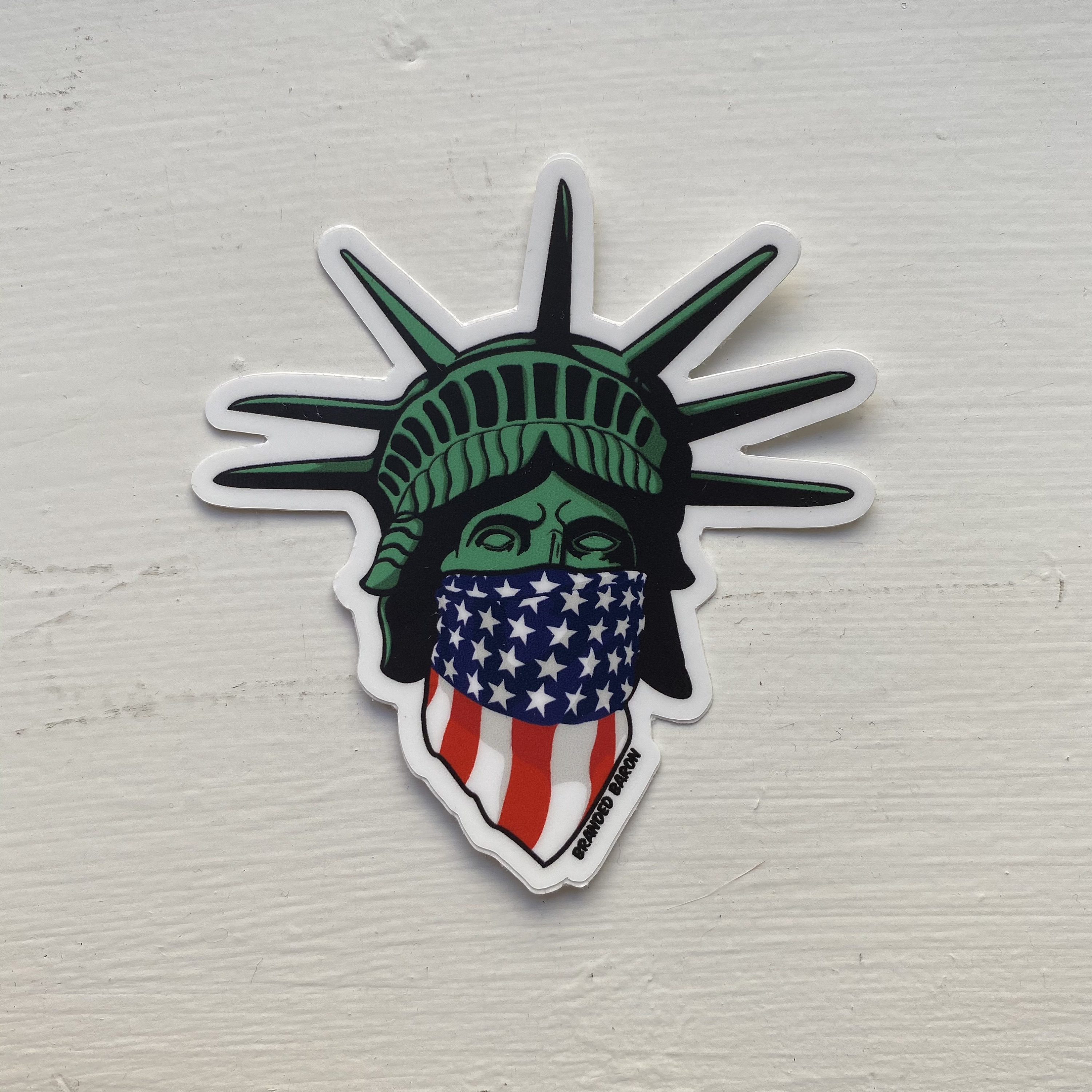 Statue of Liberty USA Bandana Sticker - Etsy