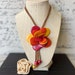 Tagua Flower Pendant Necklace - Red Orange Yellow Rose Jewelry - Etsy
