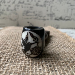 Hummingbird and flower smoking pipe Handcrafted smoking bowl | Etsy