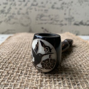 Hummingbird and flower smoking pipe Handcrafted smoking bowl | Etsy